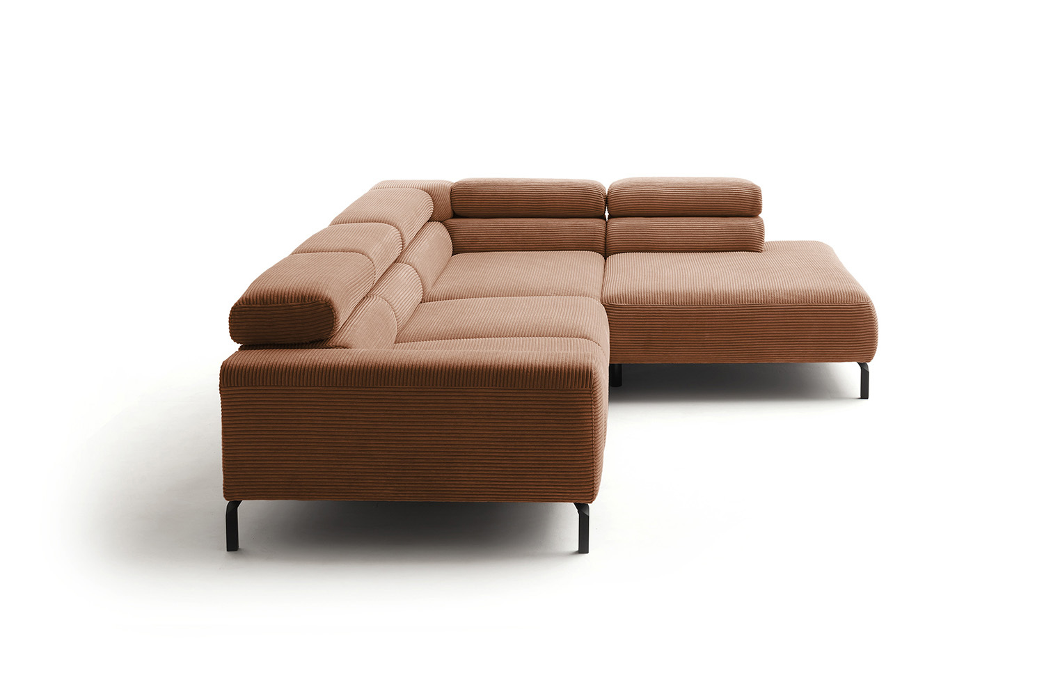 KAWOLA Ecksofa DELIA Cord rost Recamiere rechts | Möbel Style - Österreich